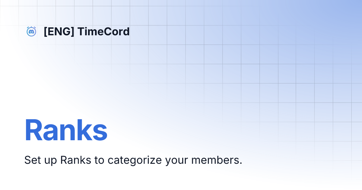 Ranks | [ENG] TimeCord